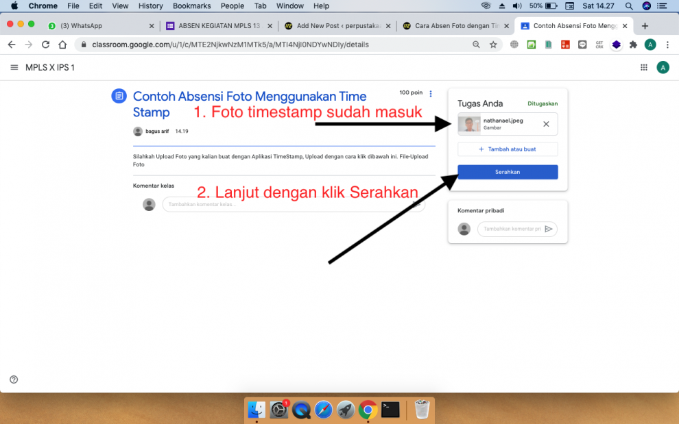 Cara Absen Foto dengan TimeStamp dan meng-upload di Classroom ...