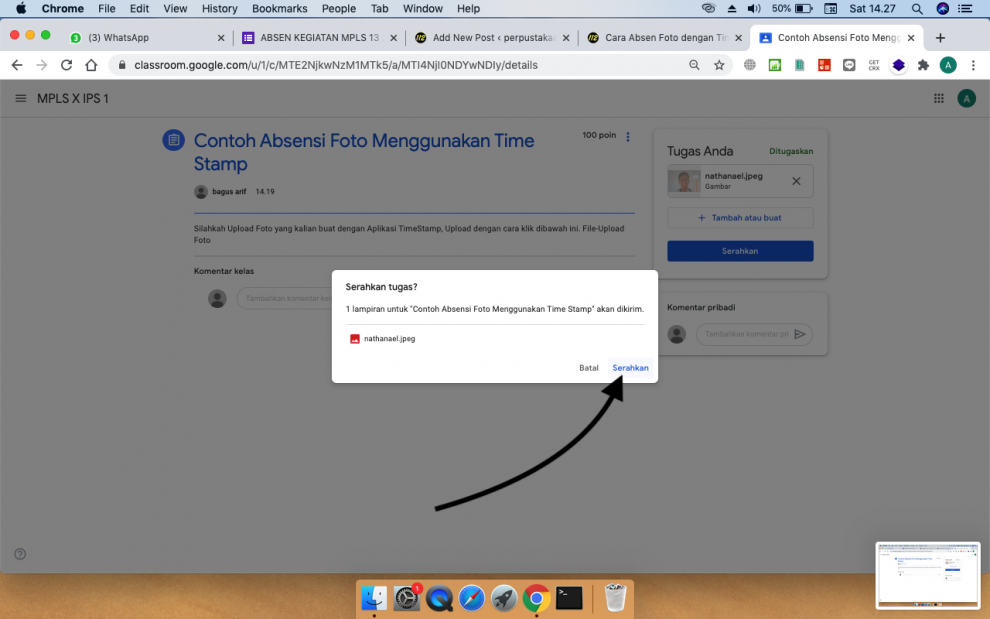 Cara Absen Foto dengan TimeStamp dan meng-upload di Classroom ...