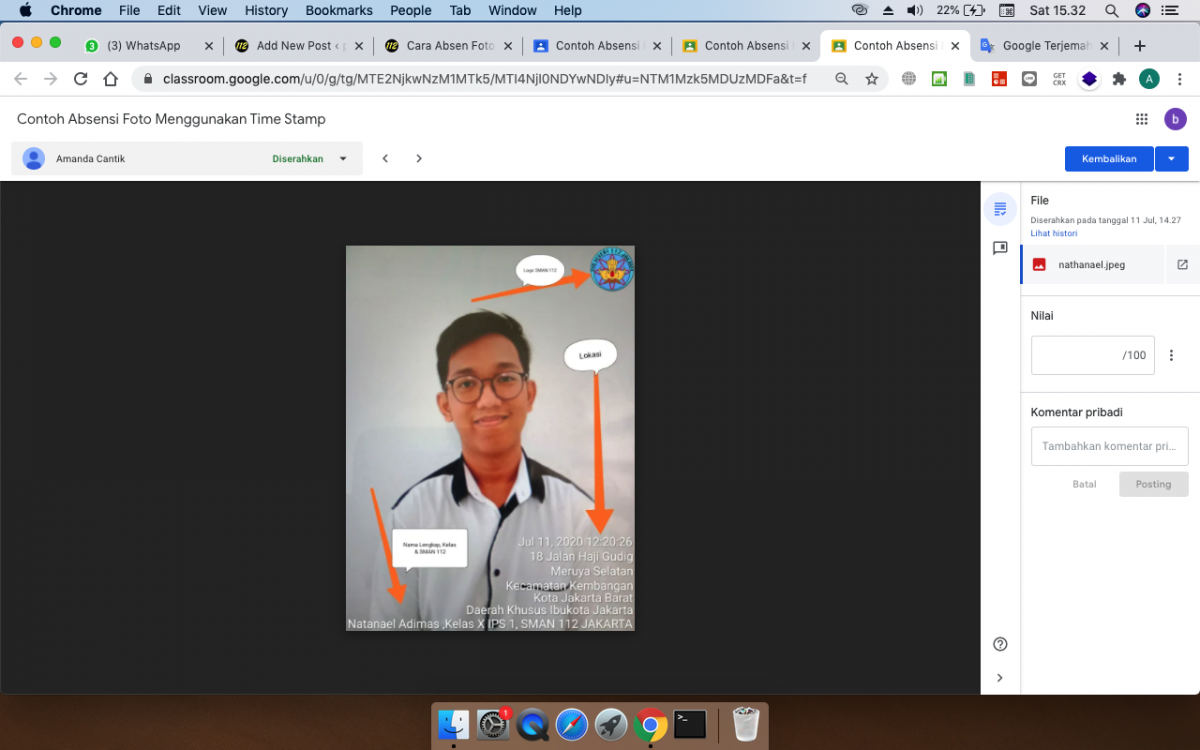 Cara Absen Foto dengan TimeStamp dan meng-upload di Classroom ...